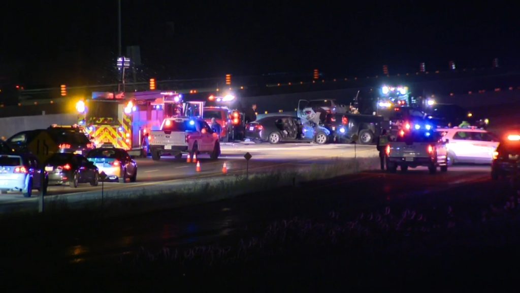 Unmarked RCMP vehicle involved in chain-reaction crash on Hwy. 404