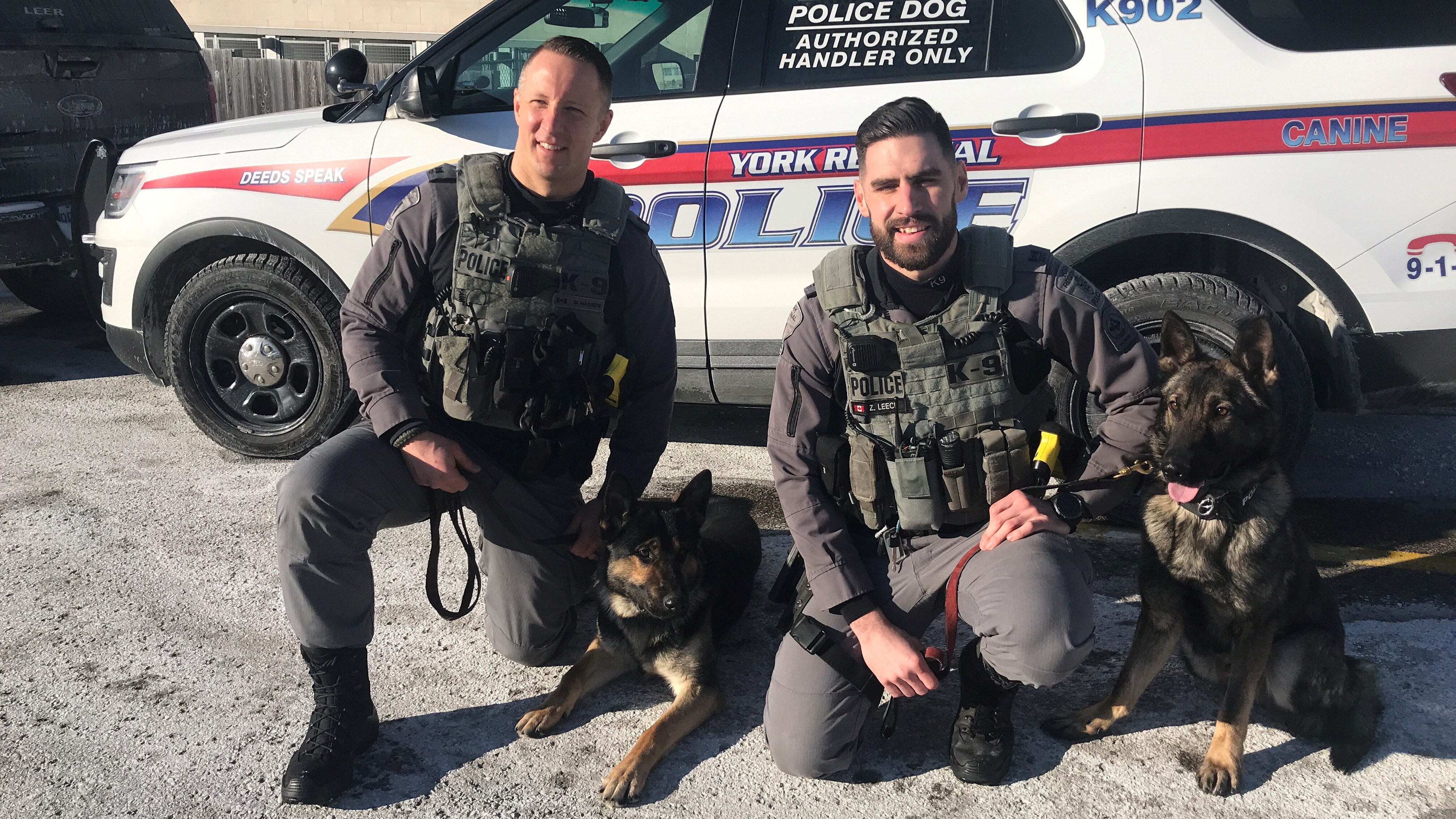 York police hosts graduation for 2 new canine members