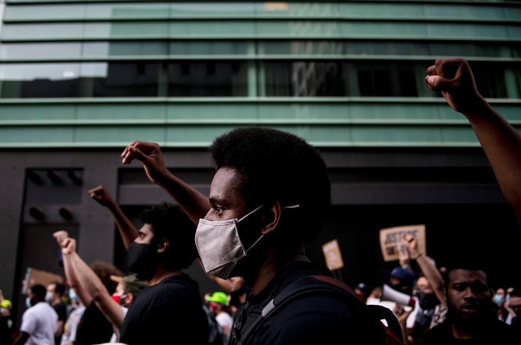 Largely peaceful protests against police brutality march on