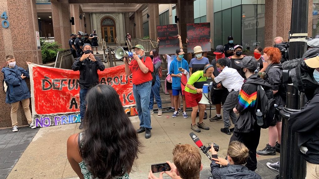 Protest held amid final police reform town hall