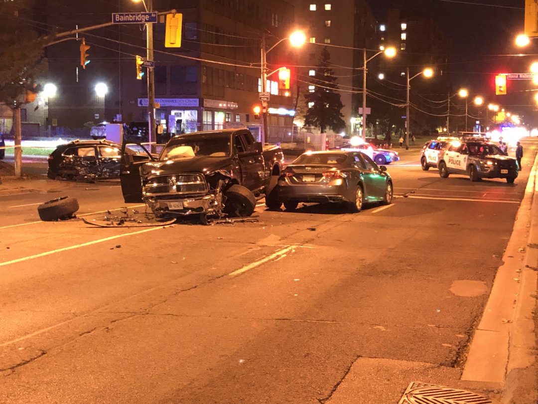 Woman injured after multi-vehicle collision in North York