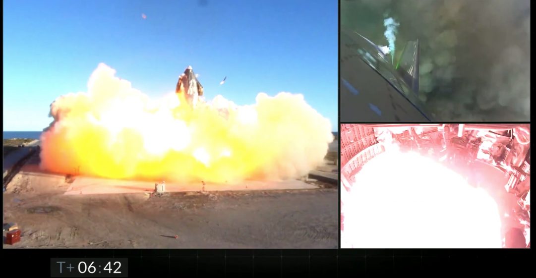 SpaceX launches Starship on highest test flight, crash lands