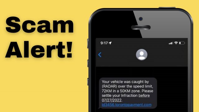 City of Toronto warns of scam text messages targeting speeding drivers