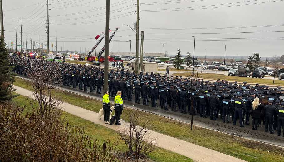 Funeral for slain OPP officer draws thousands to Barrie