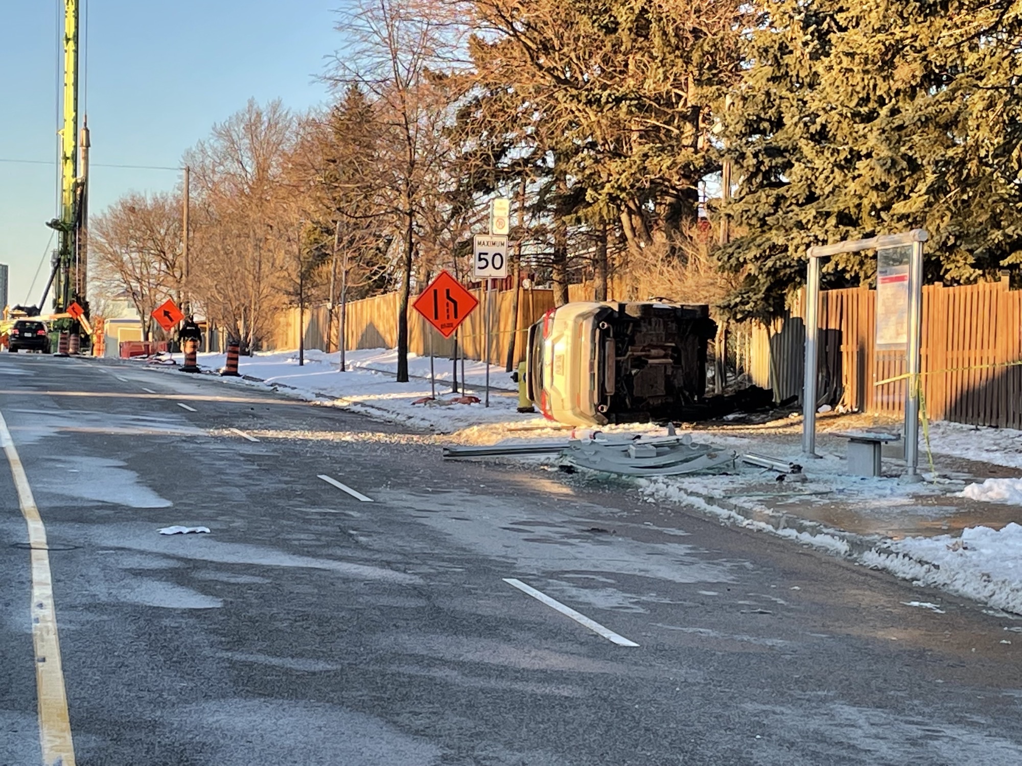 Two pedestrians struck inside TTC shelter in Bellechasse St. area