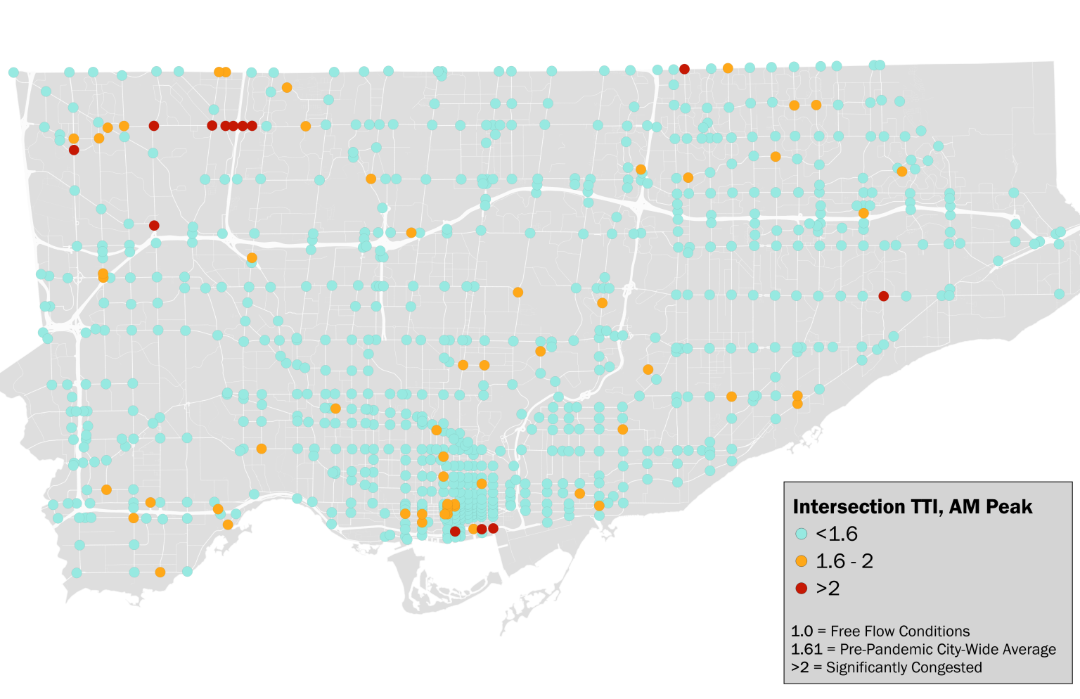 The 10 most congested intersections in Toronto