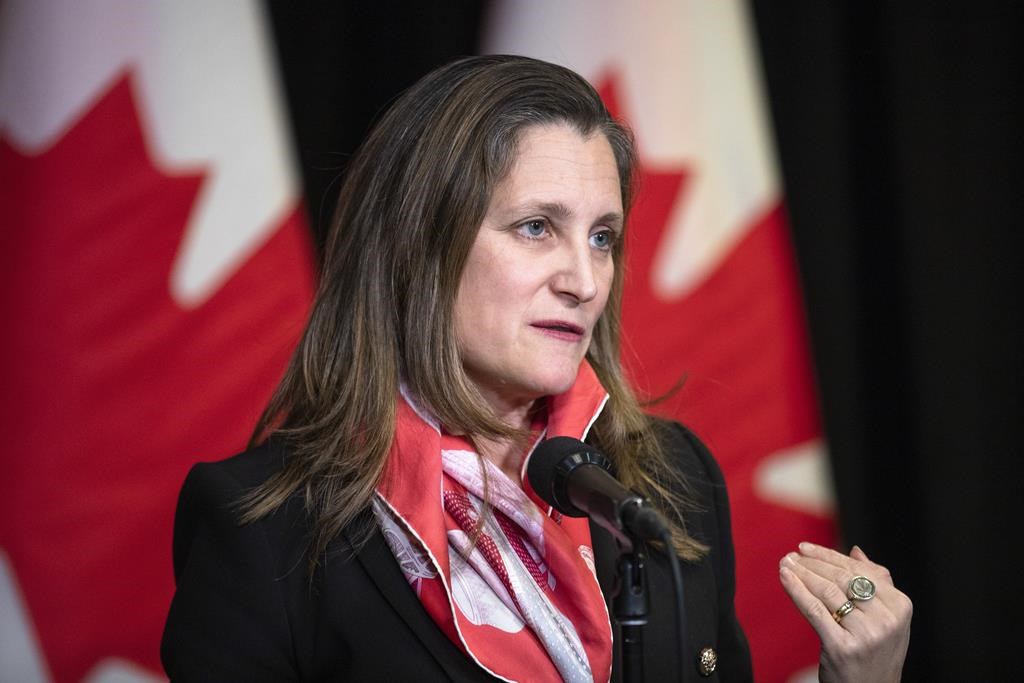 Freeland silent on tanks for Ukraine, but says victory would boost ...