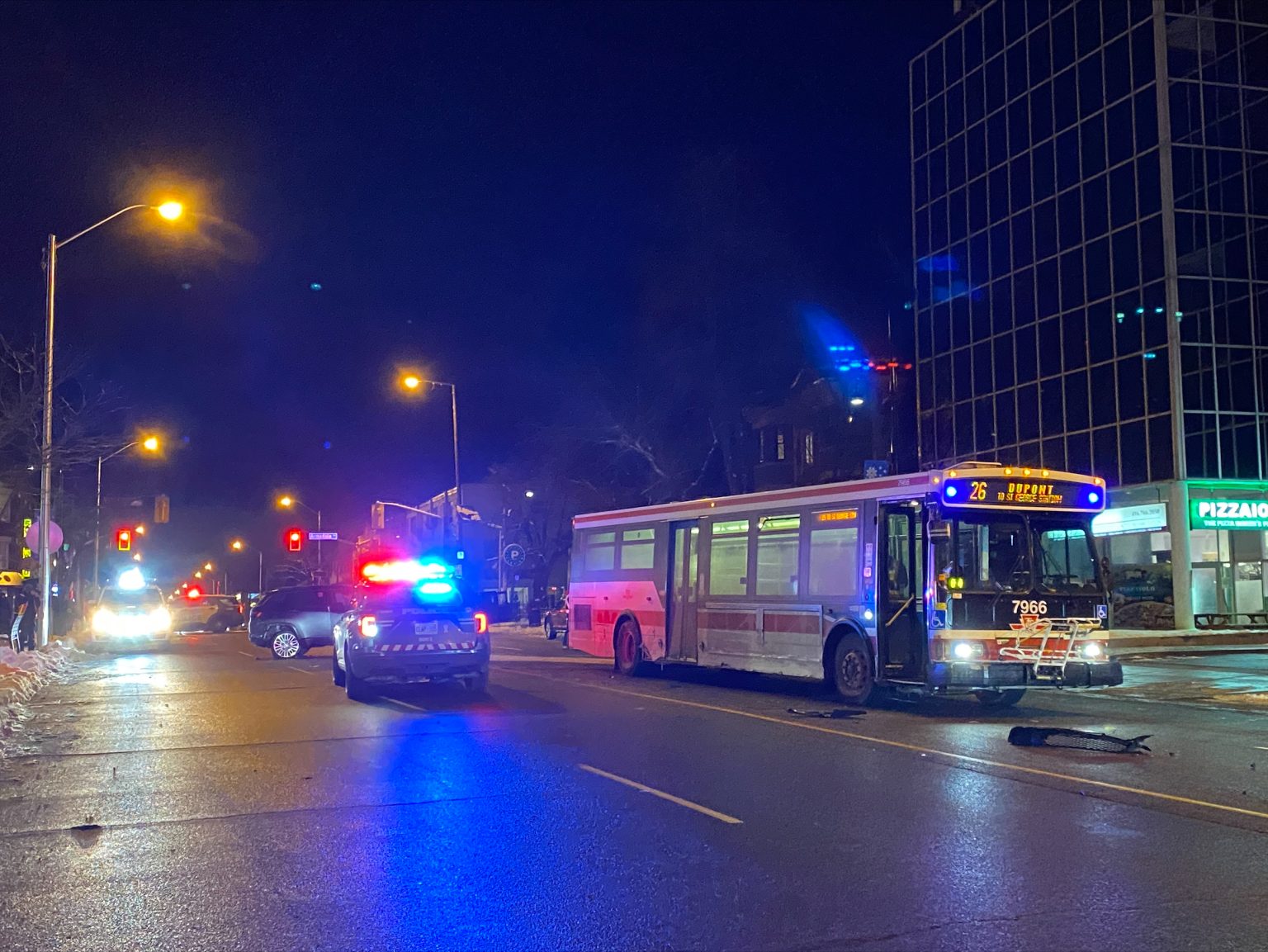 Five parties involved in multi-vehicle crash at Jane subway station