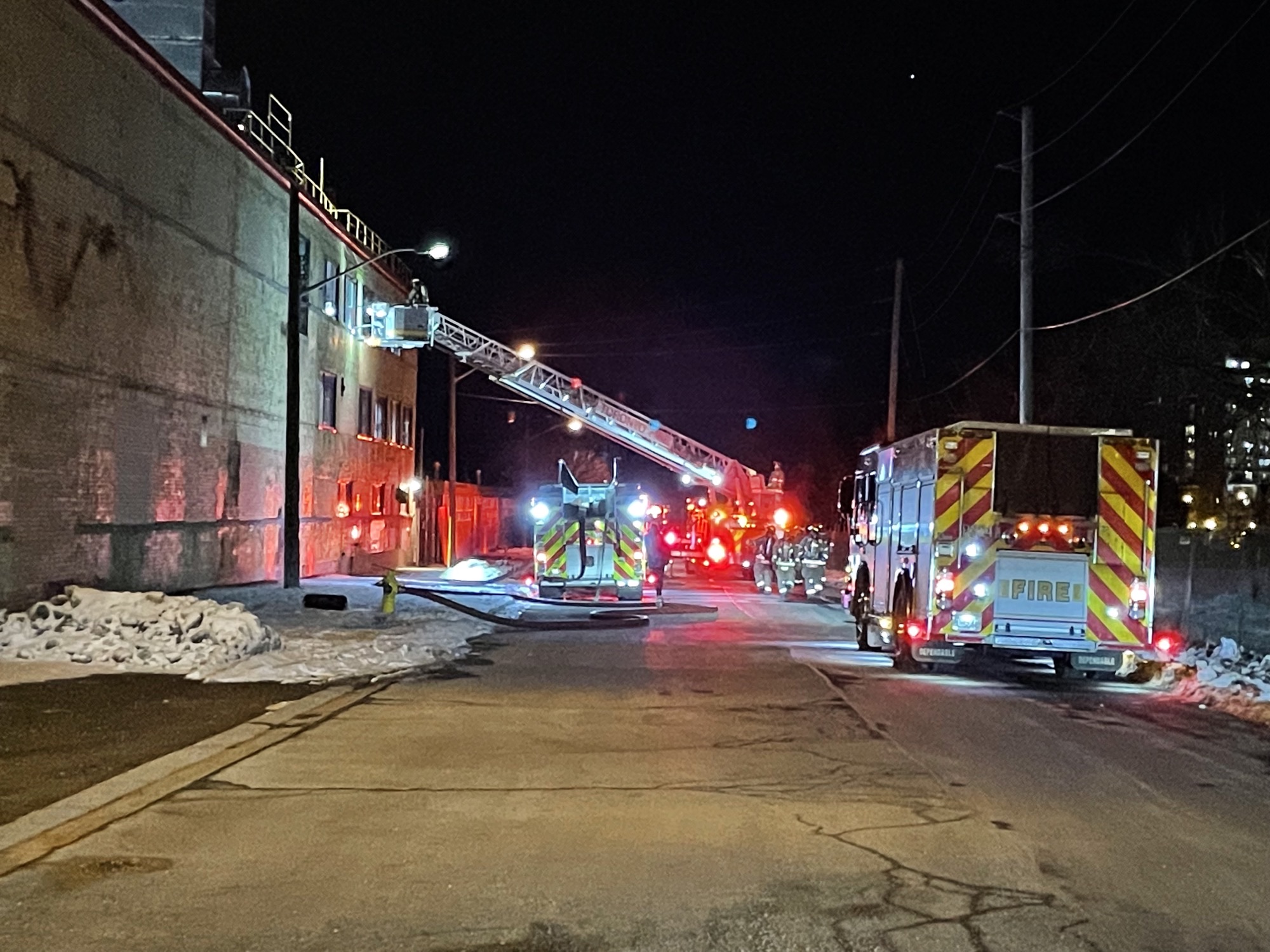 Chemical reaction causes fire in New Toronto Street area