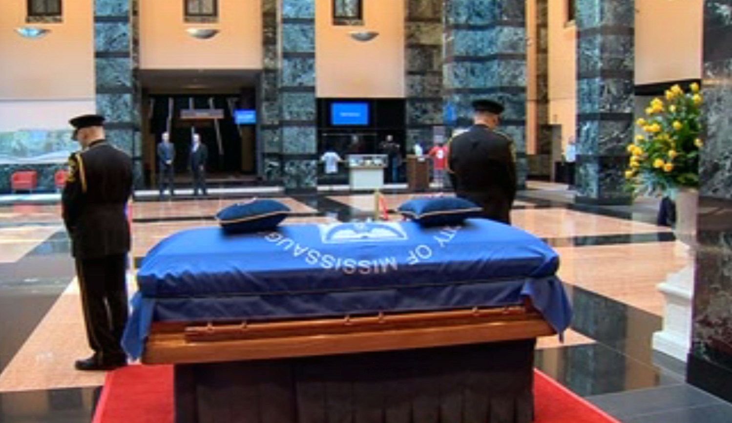 Former mayor Hazel McCallion lies in repose at Mississauga City Hall