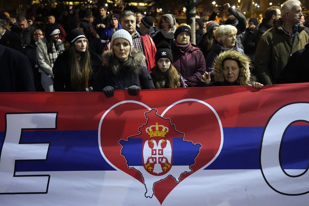 Serbian right-wingers rally against Western plan for Kosovo