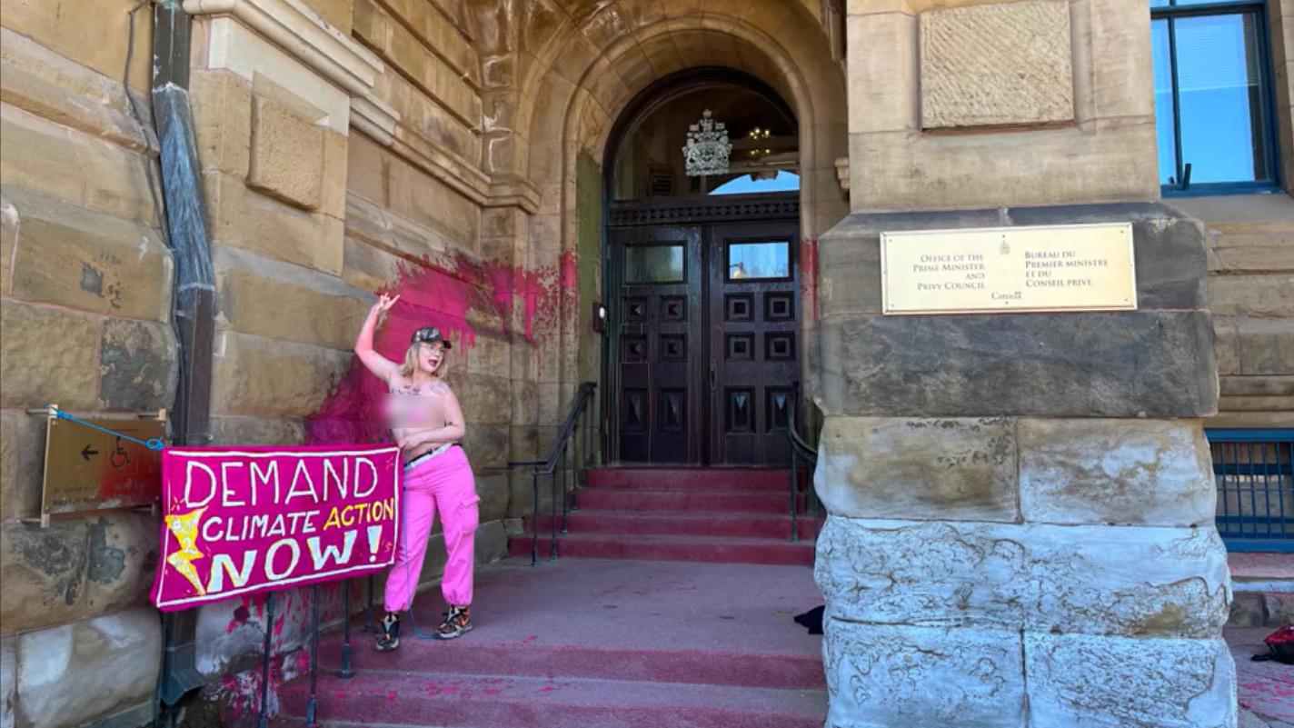 PMO paint protester charged; group IDs her as topless Junos stage crasher