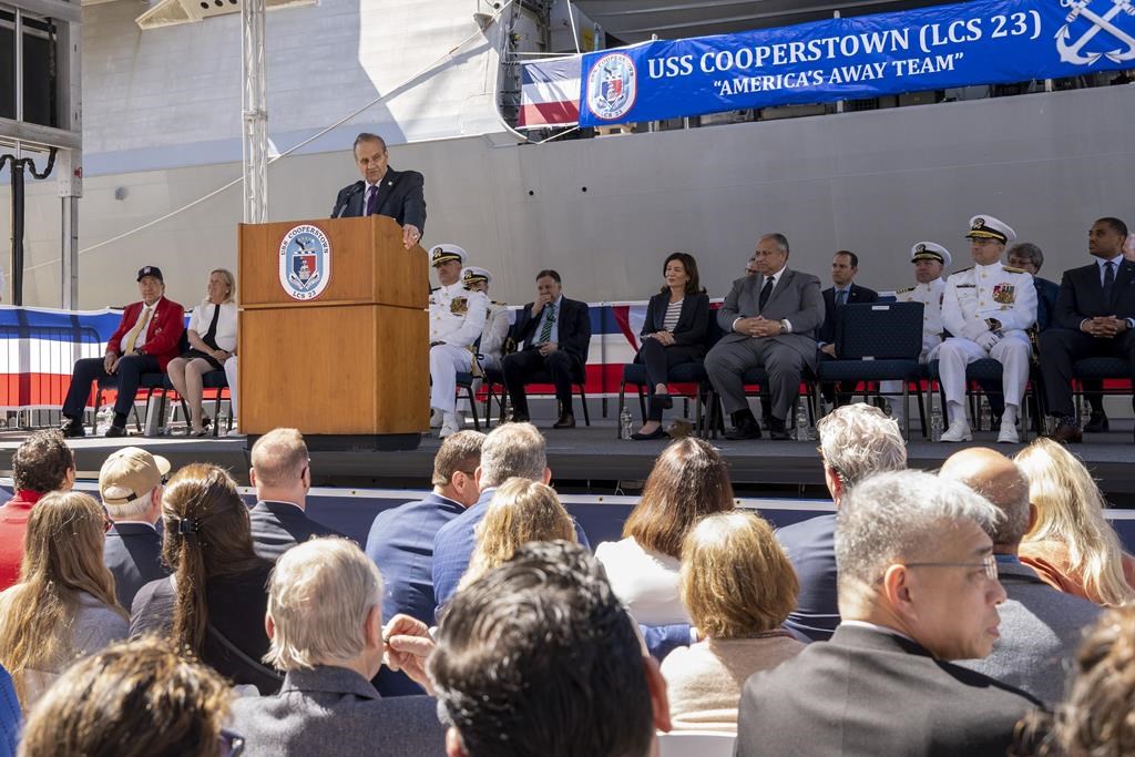 Navy commissions USS Cooperstown; honors war veteran players