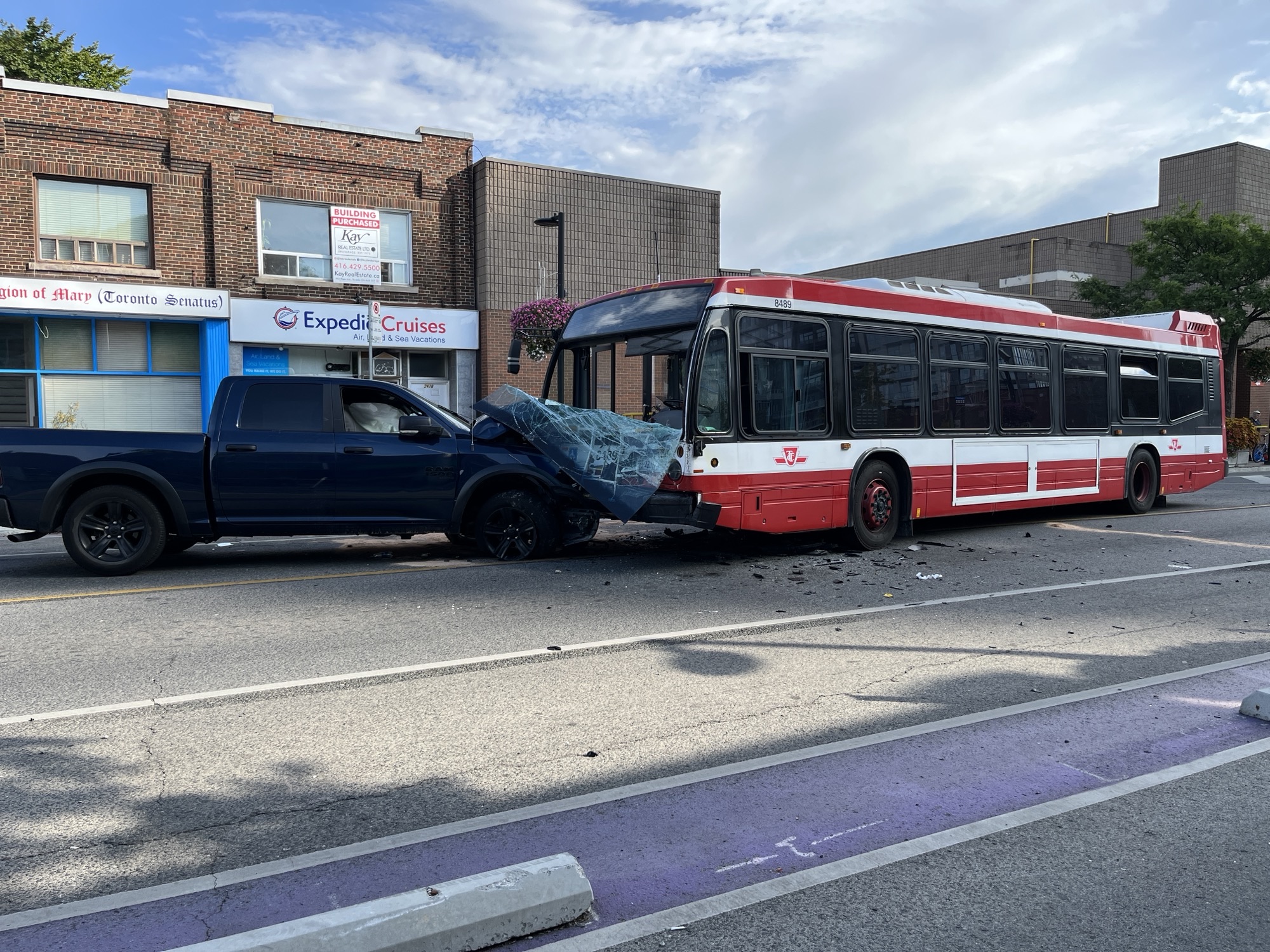 One Taken To Hospital Following Collision Involving Ttc Bus In Danforth Area 7857