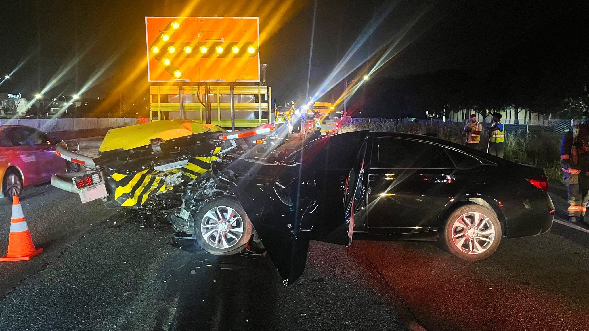 Impaired driver plows into crash investigation on QEW: OPP