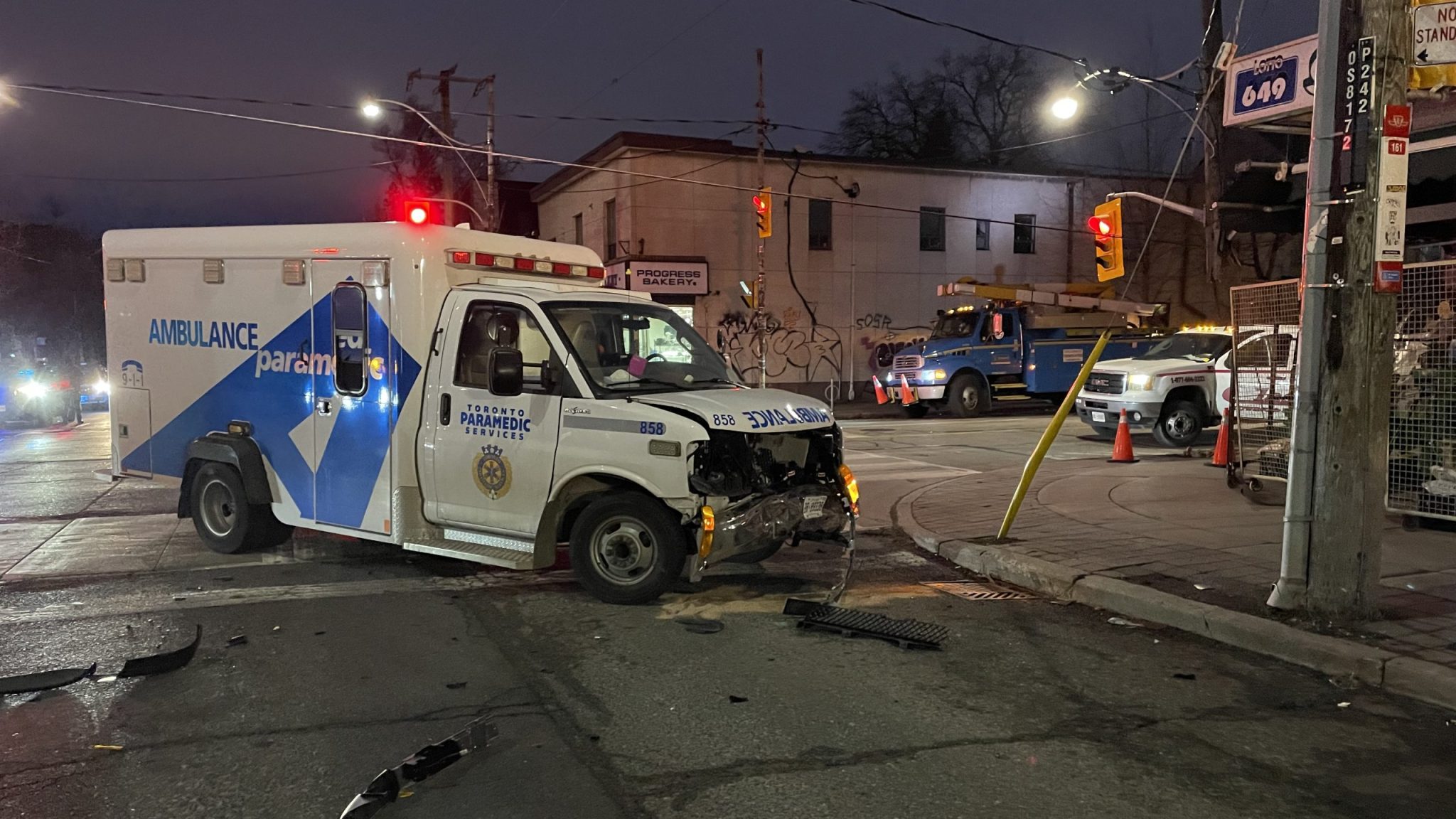 Paramedics injured after minivan crashes into ambulance in west end hit ...