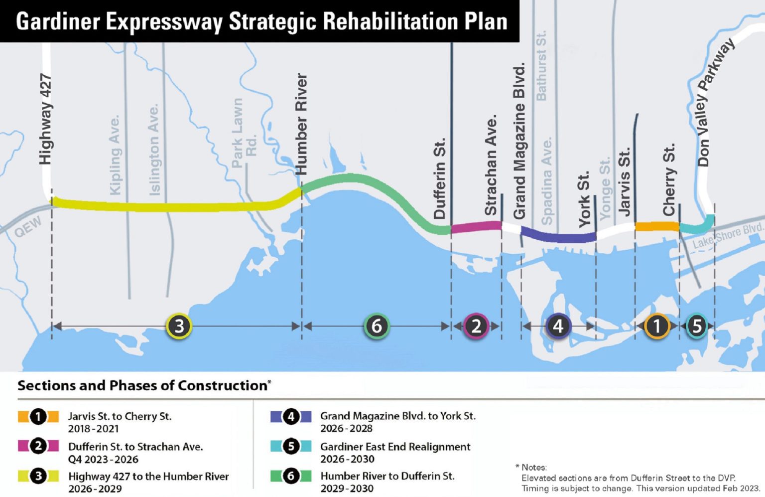 Lane closures coming to Toronto's Gardiner Expressway for next 3 years