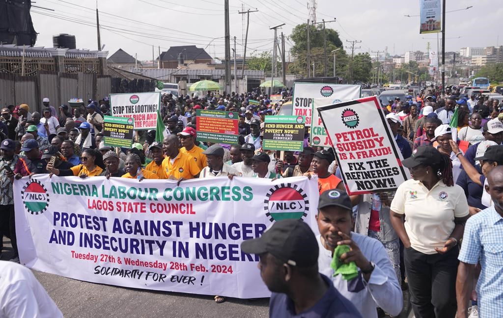 Nigeria's union workers are on strike nationwide over soaring inflation and unmet promises