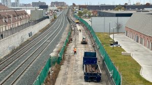 Demolition of former TTC Line 3 Scarborough RT underway