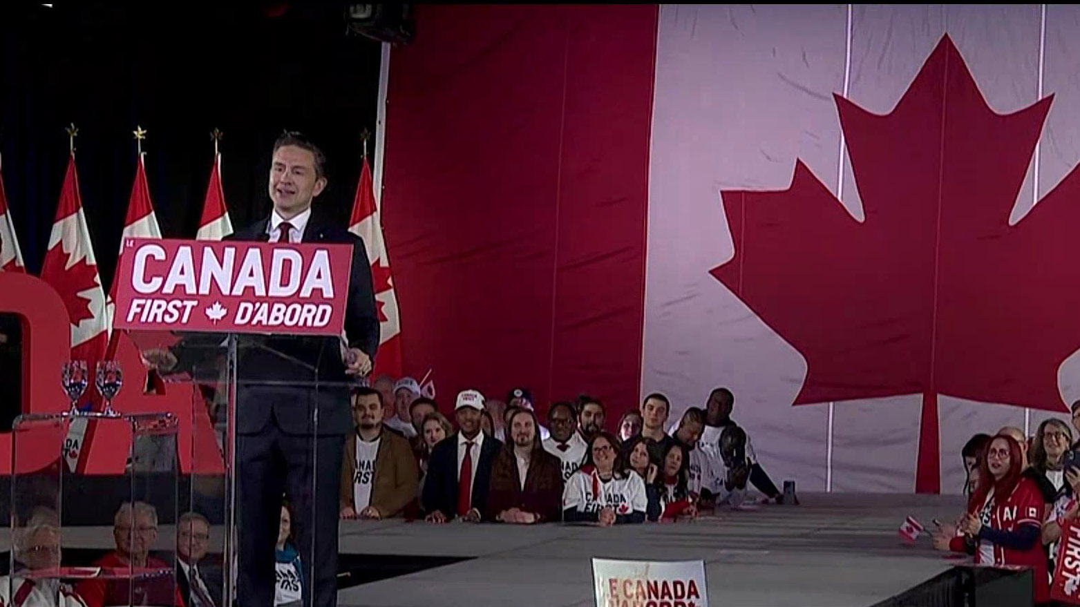 Poilievre pledges to restore 'promise of Canada' in campaign-style speech