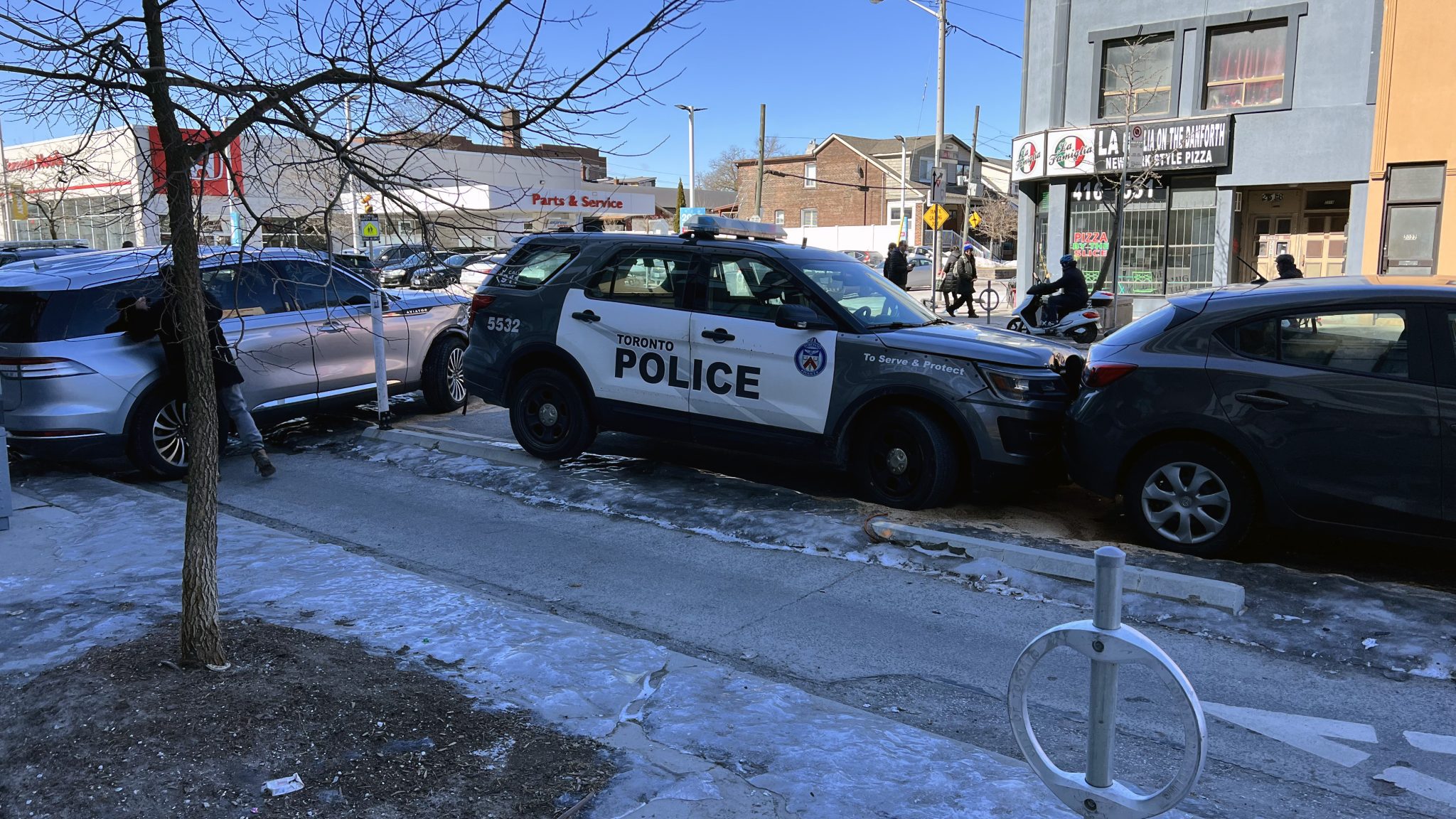 Woman, police officer injured in 4 vehicle crash in east end
