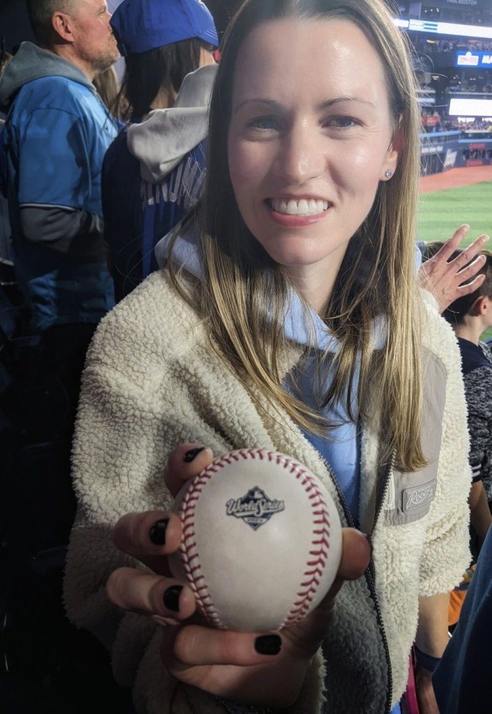 Roots CEO Meghan Roach caught Bo Bichette's home run ball in decisive ...
