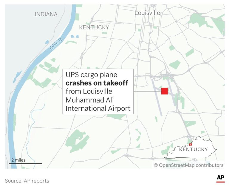 Child among 12 dead after UPS plane crashes, explodes in Kentucky