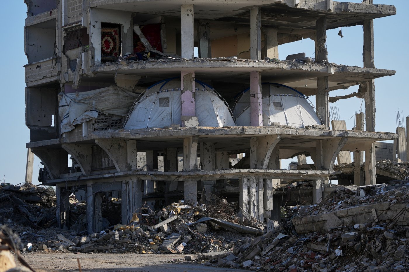 First strong winter rains soak Gaza's makeshift shelters