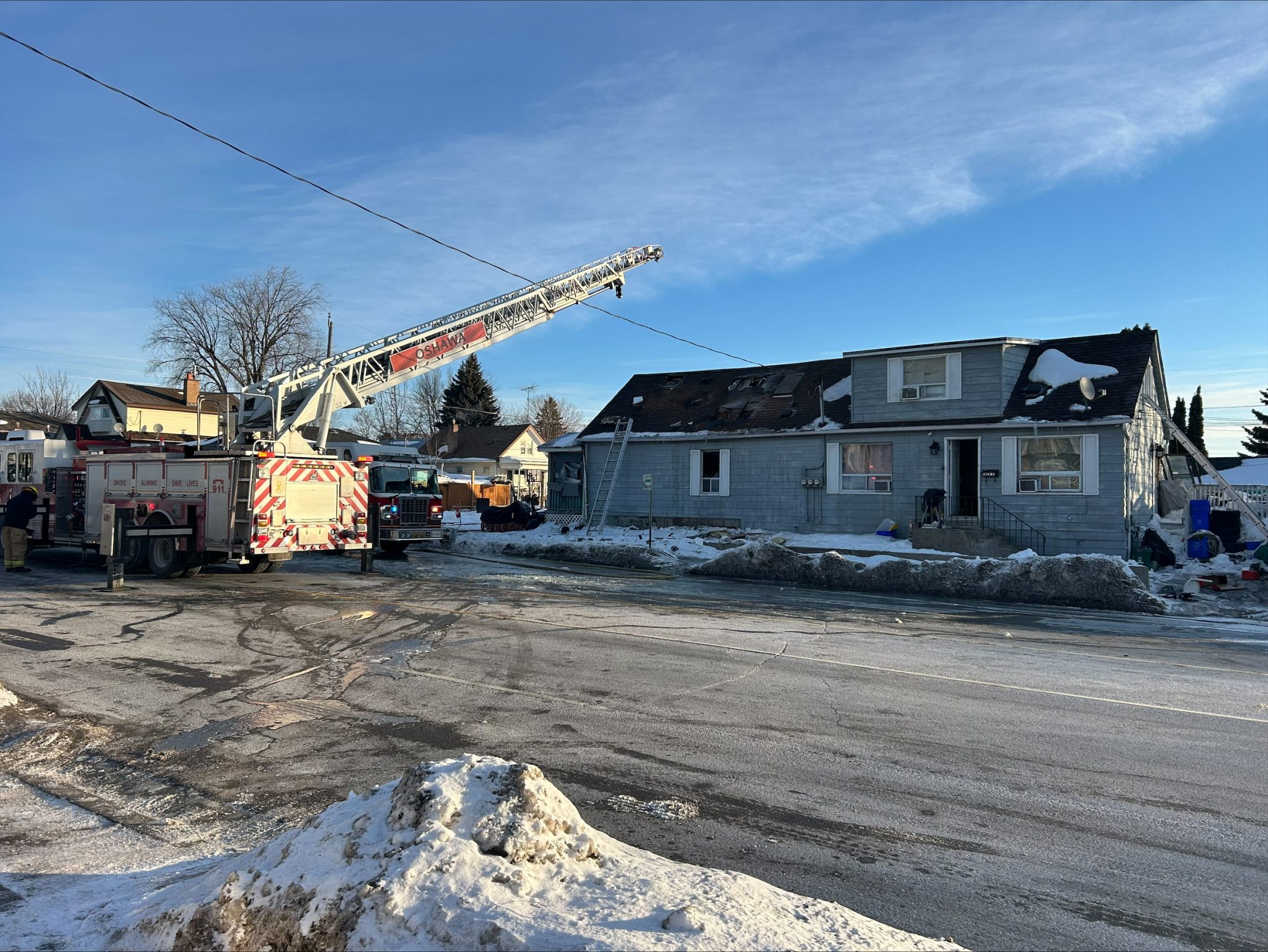 Man in critical condition after residential fire in Oshawa