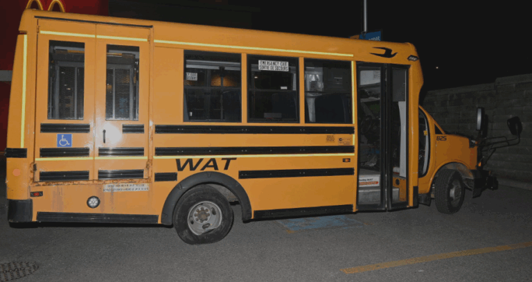 Alleged impaired driver crashes stolen school bus in Ajax